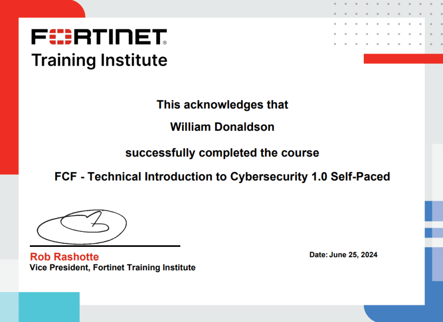 New Certificate: Fortinet Certified Fundamentals in Cybersecurity ...