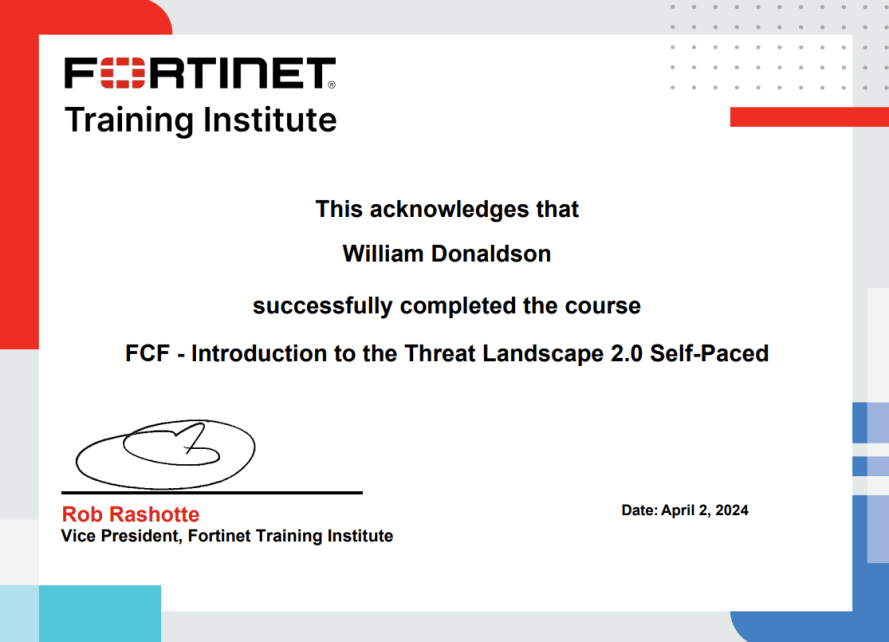 New Certificate: Fortinet Certified Fundamentals in Cybersecurity ...